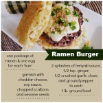 recipe for a ramen burger — pleasure in simple things